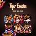 18x Tiger Twitch Emotes / Discord Emotes /tiger Emotes / Cute Tiger ...