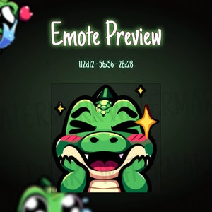 8x Twitch Emotes / Discord Emotes / Crocodile Emotes / Cute Crocodile ...