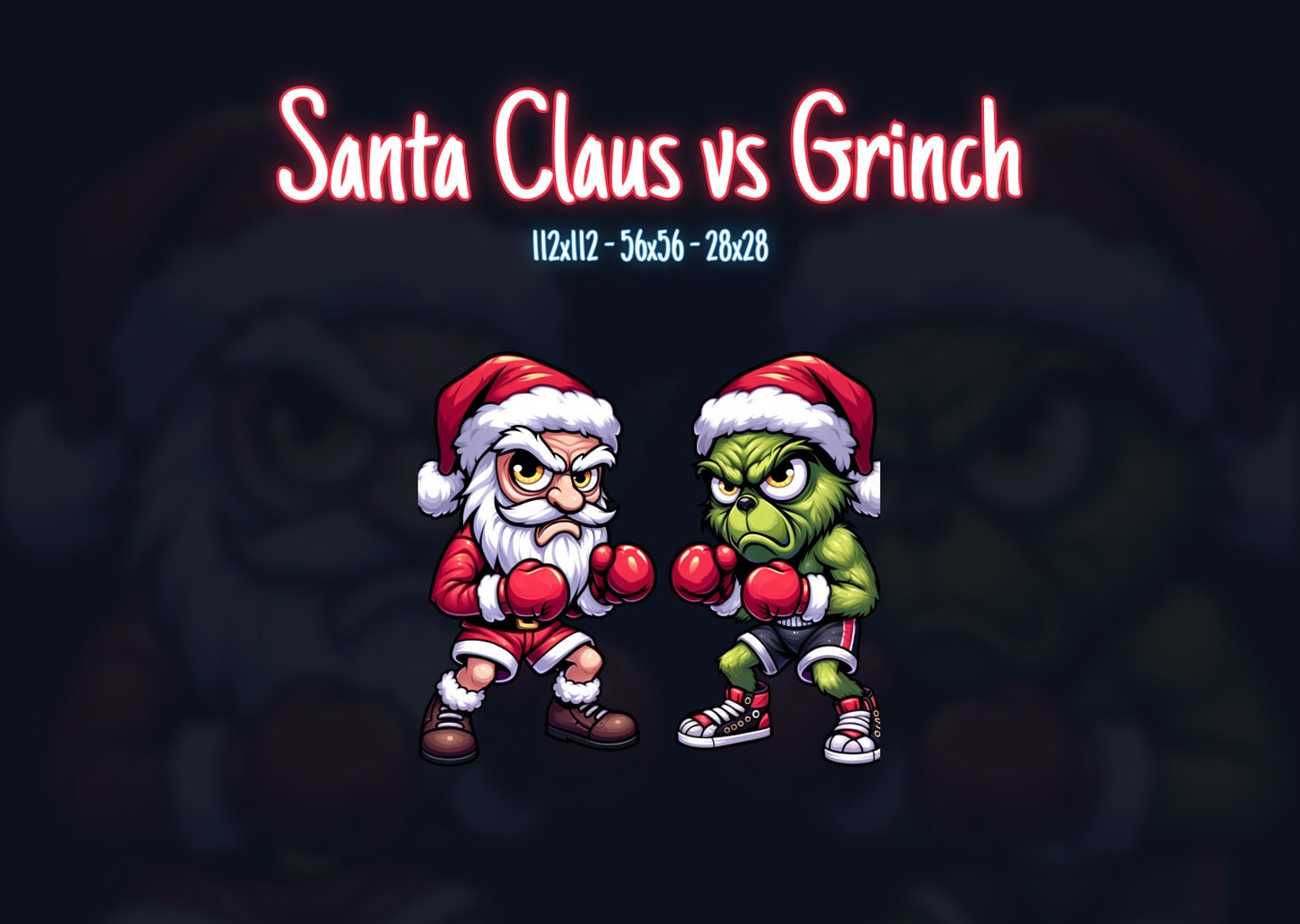 Santa Vs Grinch ( Twitch Emote | Discord Emote | Christmas Characters ...