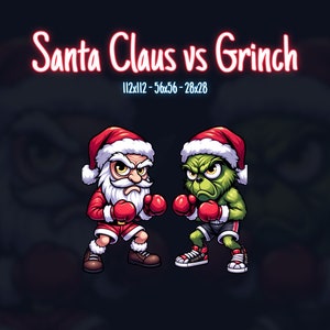 Santa Vs Grinch ( Twitch Emote | Discord Emote | Christmas Characters ...