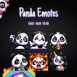 Mega Panda Pack X30 Emotes for Twitch and Discord, Panda Emotes, Cute ...