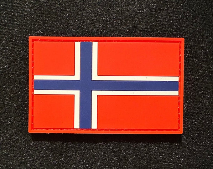 PVC Morale and Tactical Patch Flag, Norway, Hook and Loop - Etsy