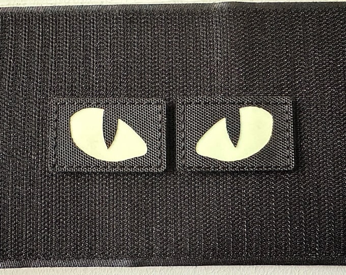 Reflective Cat Eyes / Black, PVC Morale and Tactical Patch, Hook and ...