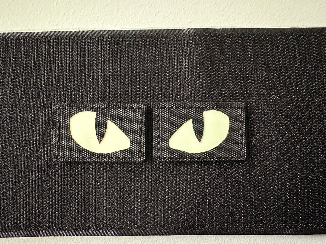 Reflective Cat Eyes / Black, PVC Morale and Tactical Patch, Hook and ...