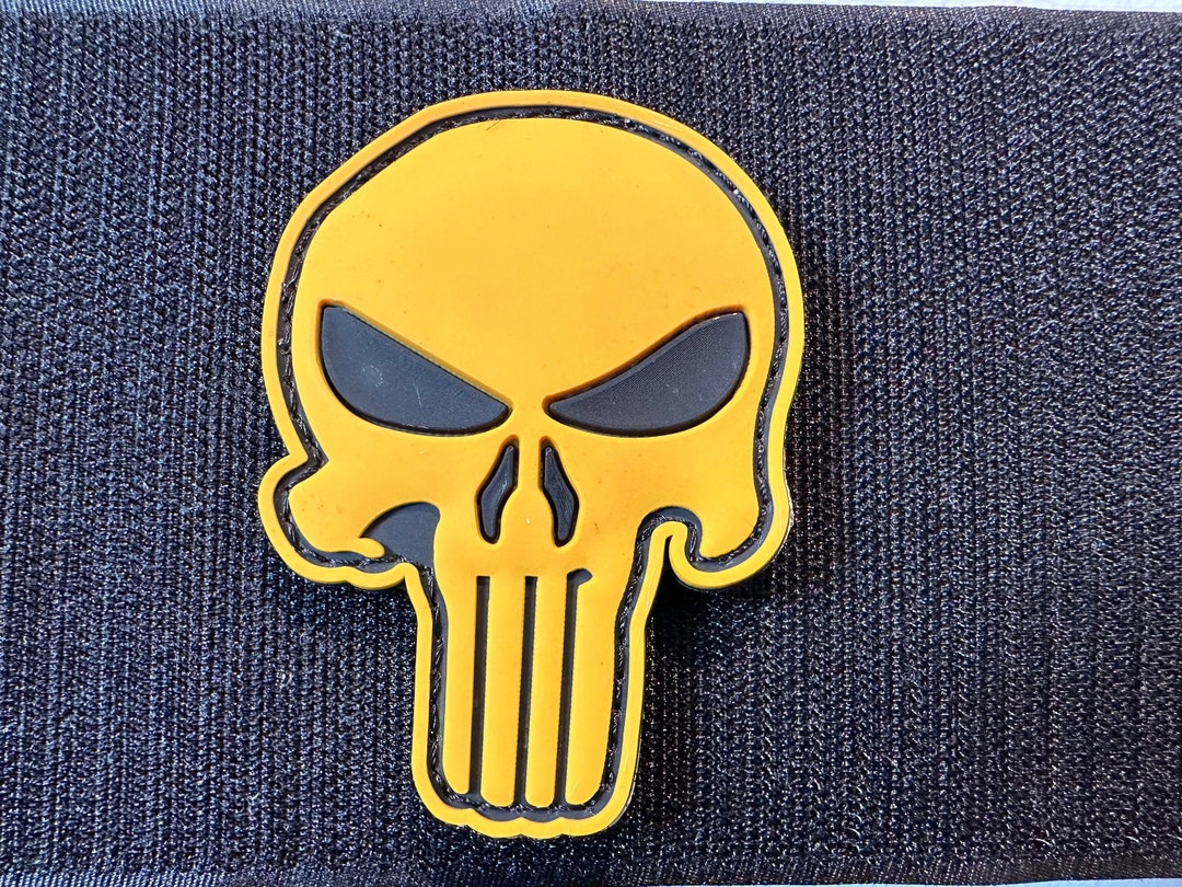 Yellow Skull Punisher, PVC Morale and Tactical Patch, Hook and Loop A2 - Etsy