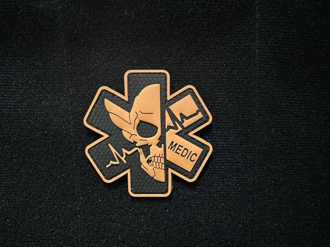 PVC Morale and Tactical Patch Medic Skull Hook and Loop - Etsy