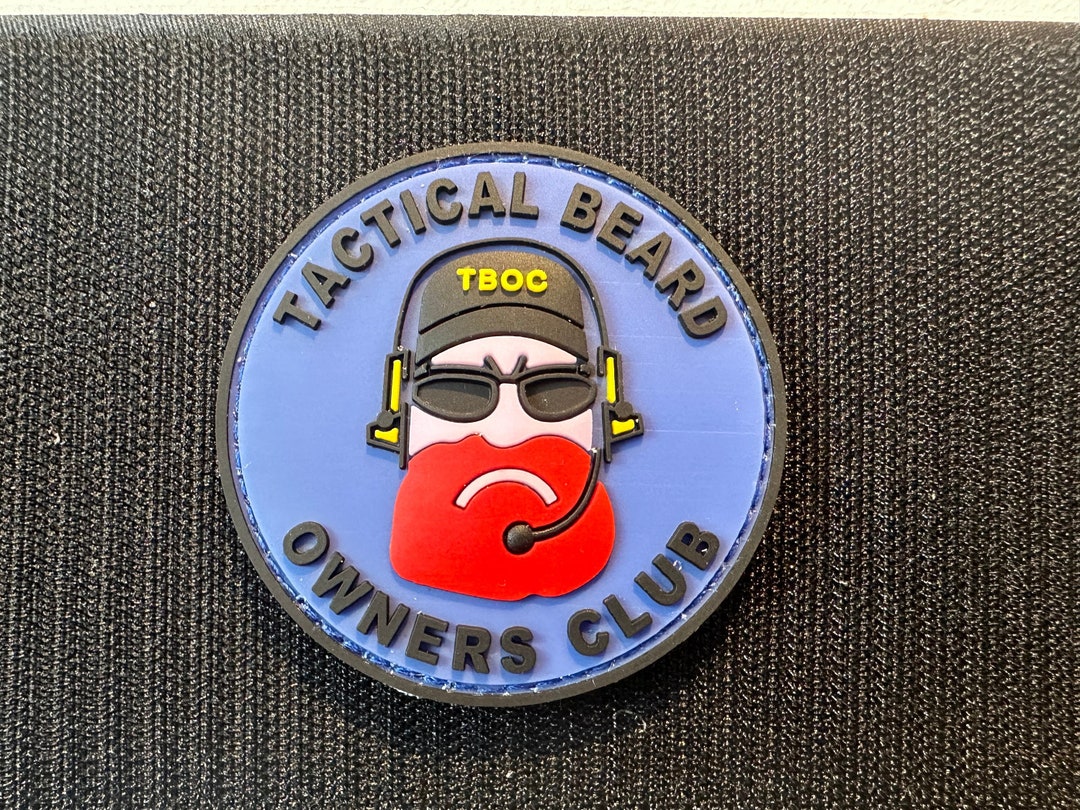 Tactical Beard Owner Club, Purple, PVC Morale and Tactical Patch, Hook ...