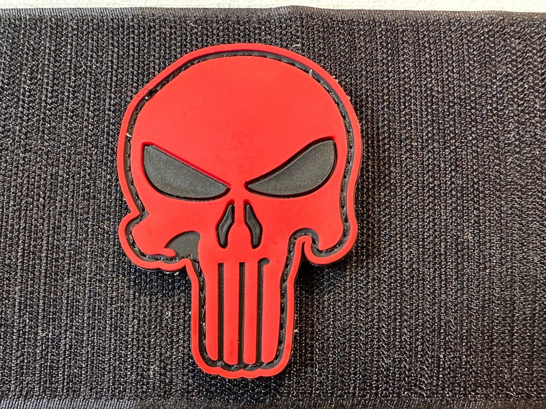 Red Skull Punisher, PVC Morale and Tactical Patch, Hook and Loop A2 - Etsy