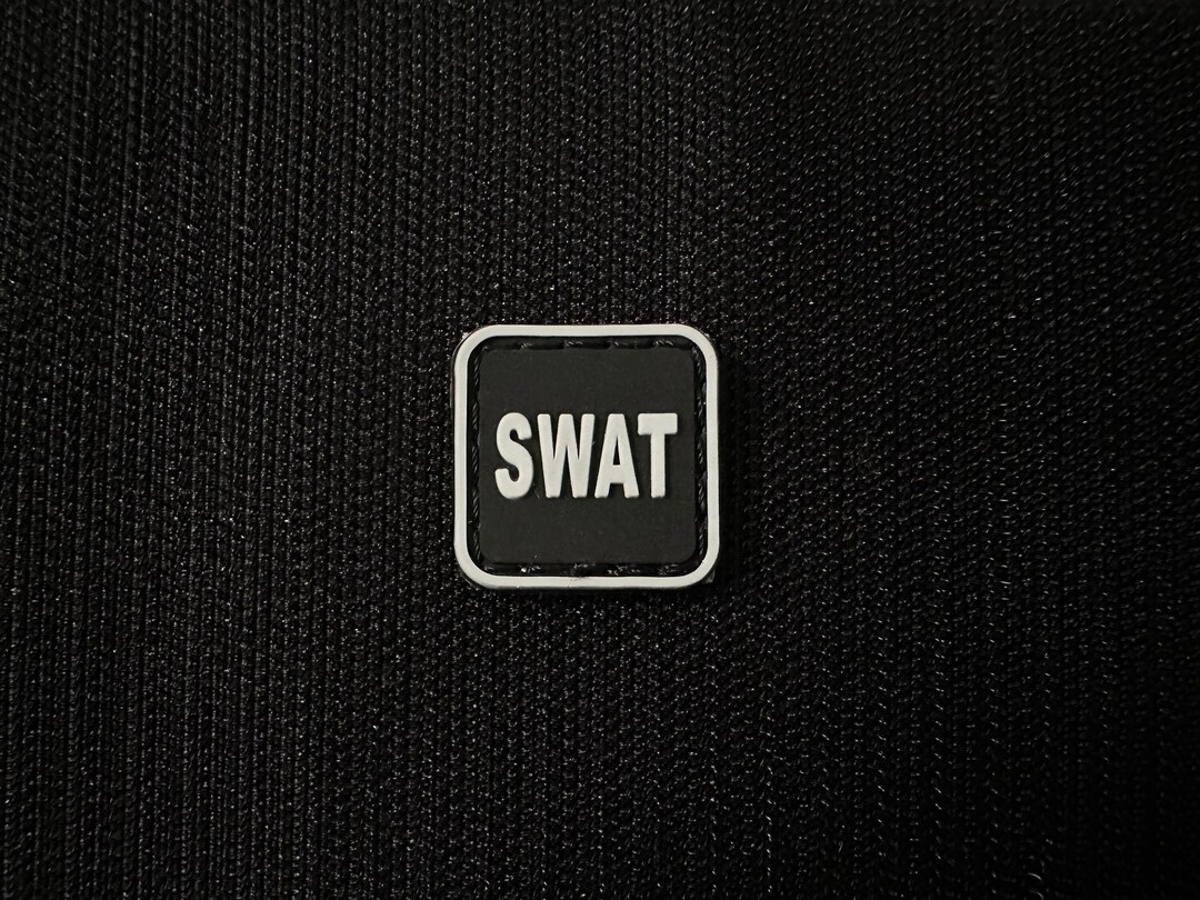 SWAT Black Color, PVC Morale and Tactical Patch, Hook and Loop - Etsy