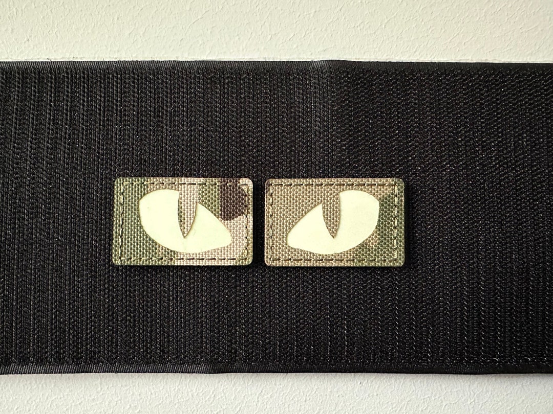 Reflective Cat Eyes / Camouflage, PVC Morale and Tactical Patch, Hook ...