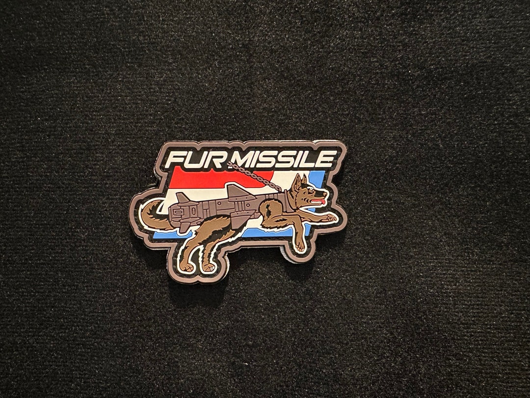 Fur Missile / Dog / Service Dog PVC Morale and Tactical Patch, Hook and Loop A1 - Etsy