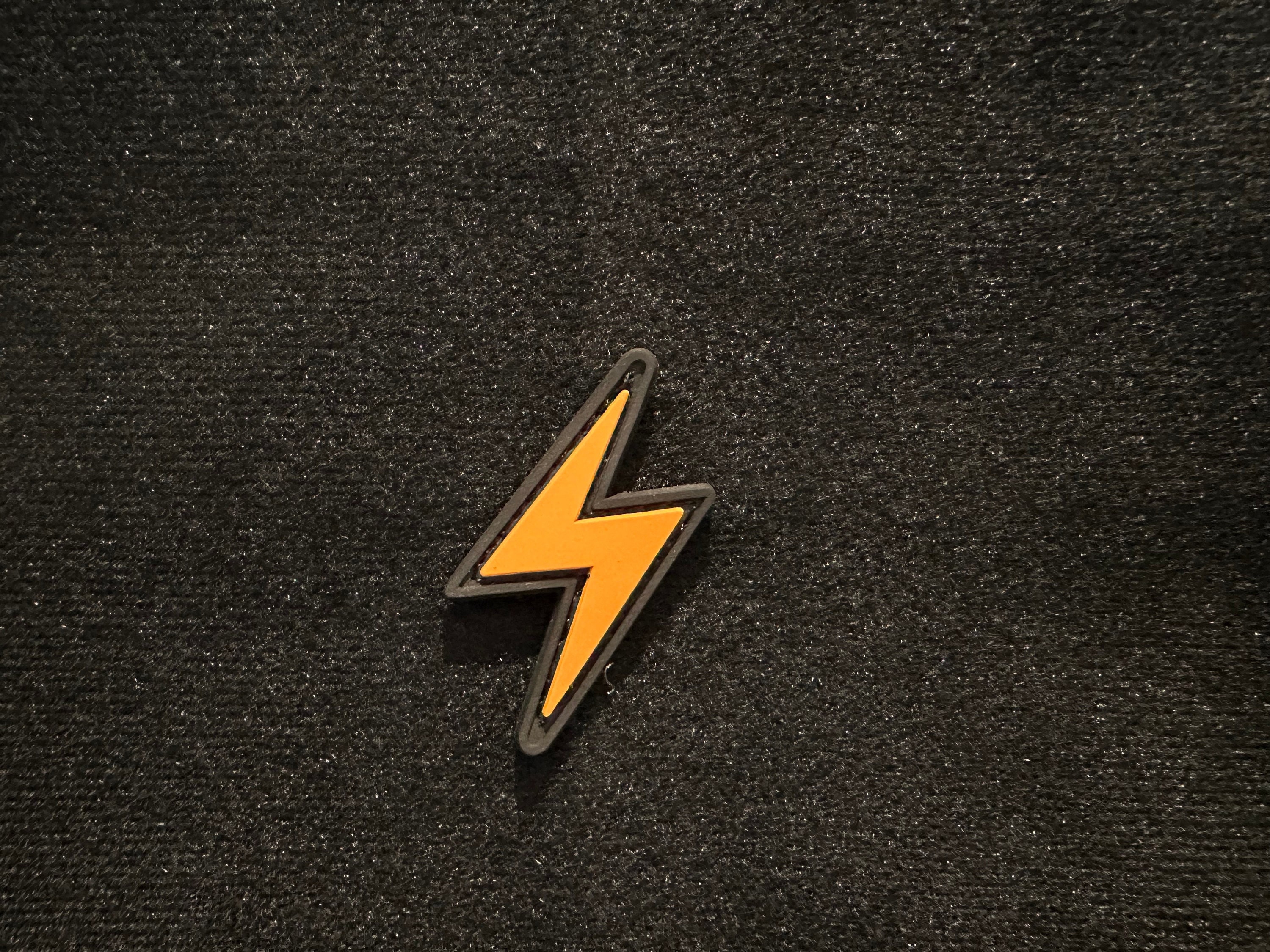 Thunder / Storm / Lightning Orange Colour PVC Morale and Tactical Patch ...