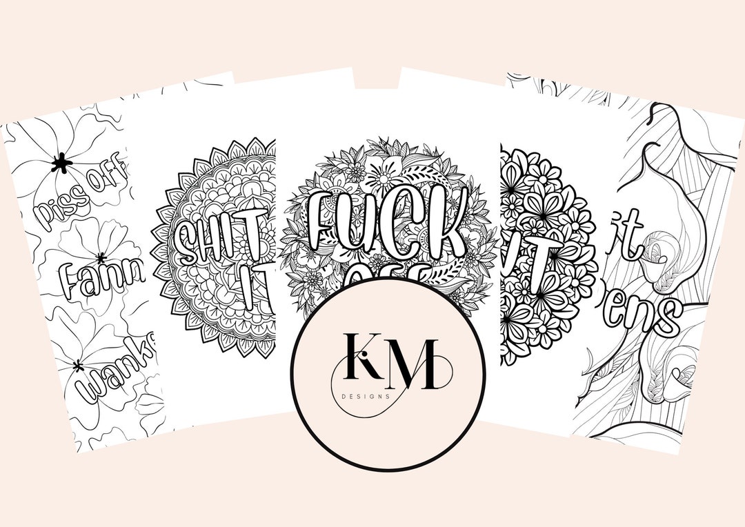 Adult Colouring Rude Words 5 Pack, Digital Download - Etsy