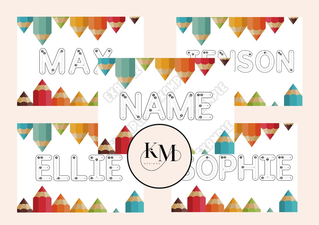 Personalised Name Tracing Digital Download - Etsy