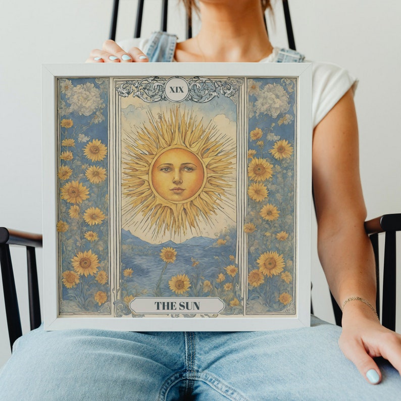 Vintage Tarot Card Set of 4: Celestial Boho Art (digital Download) - Etsy