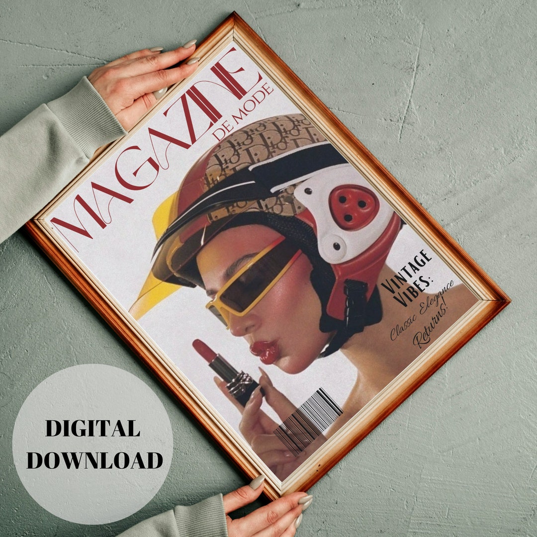 Retro Magazine Cover Art Print: 70s Vogue Style (digital Download) - Etsy