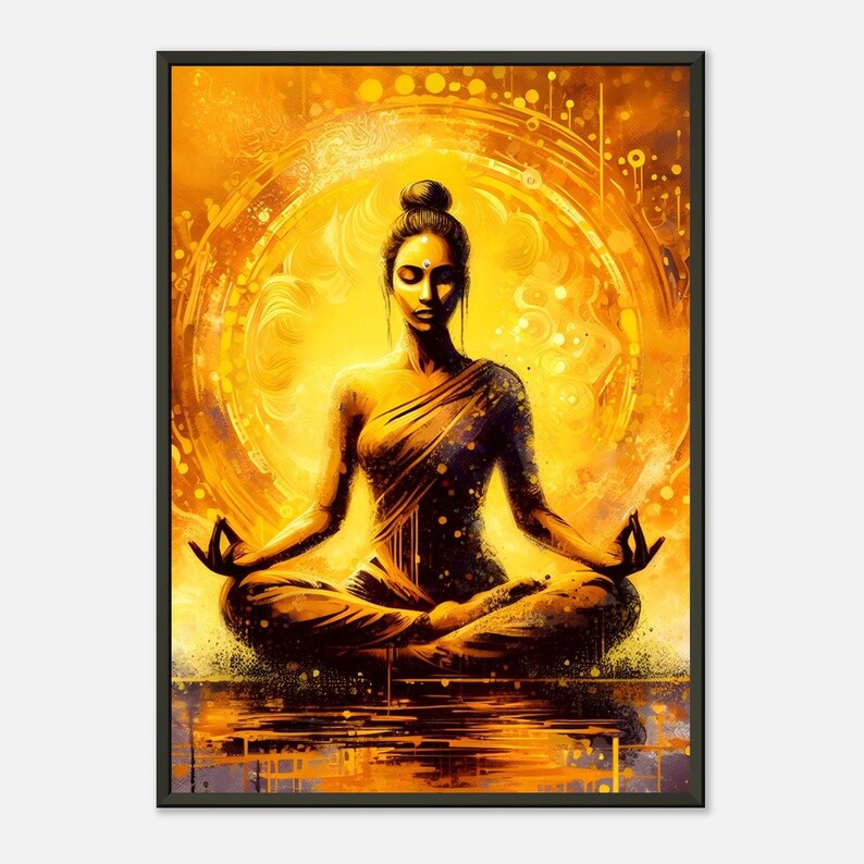 Unique Yoga Studio Art Yogi Meditation Art Calmness Relaxation Canvas ...