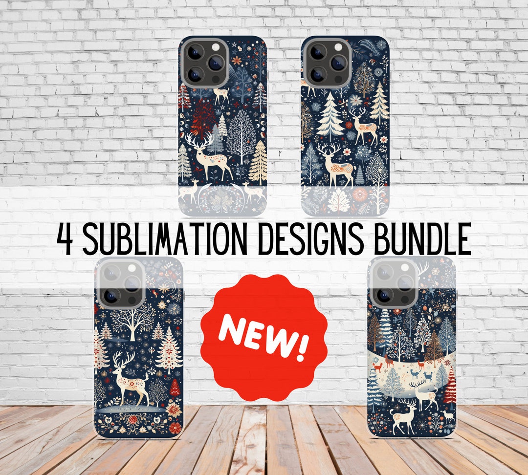 Christmas Phone Case Sublimation Designs Sublimation Phone Case Bundle ...