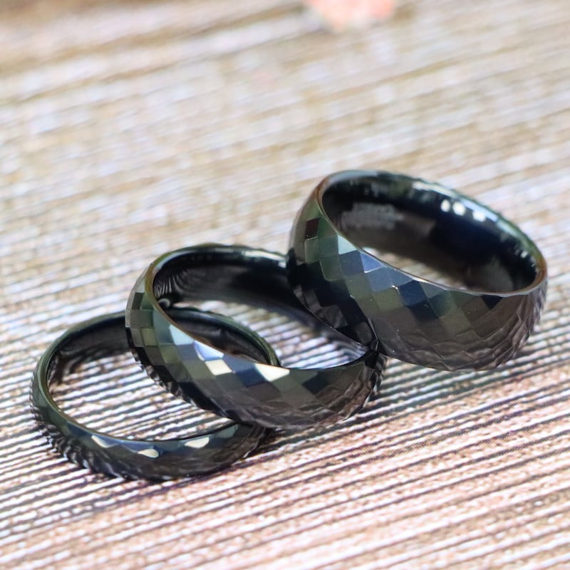 Dome Ring Black Diamond - Etsy