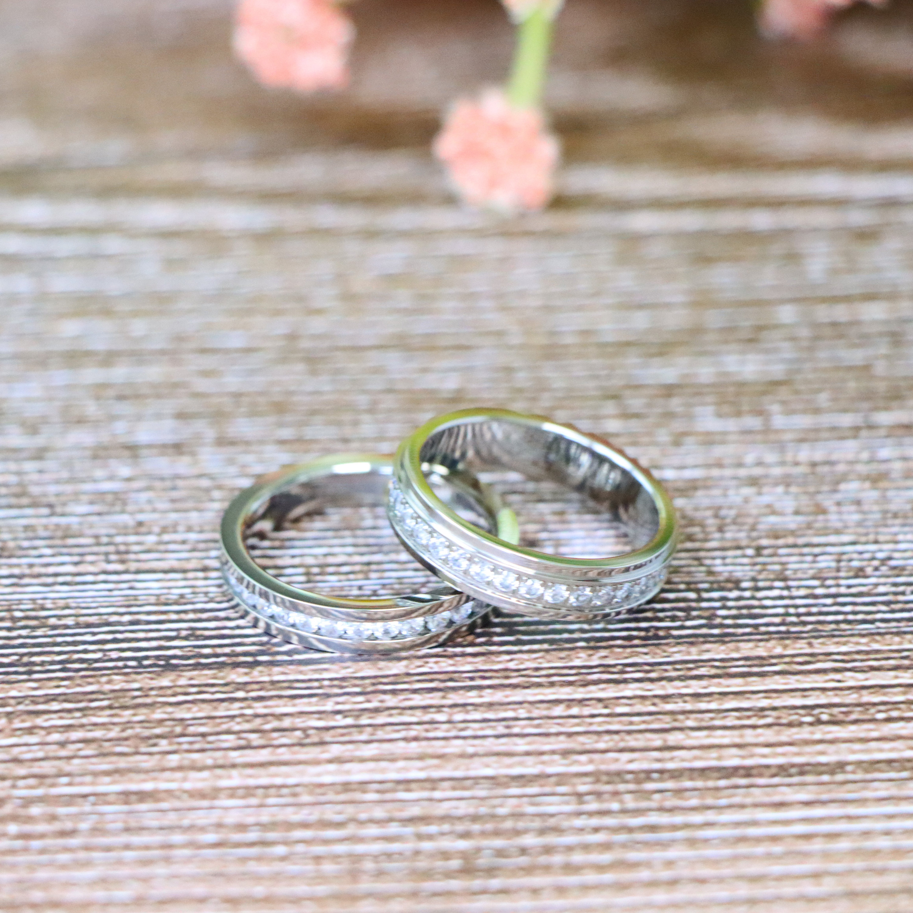 Ladies Wedding Rings, Her Titanium Wedding Band, Titanium Eternity ...