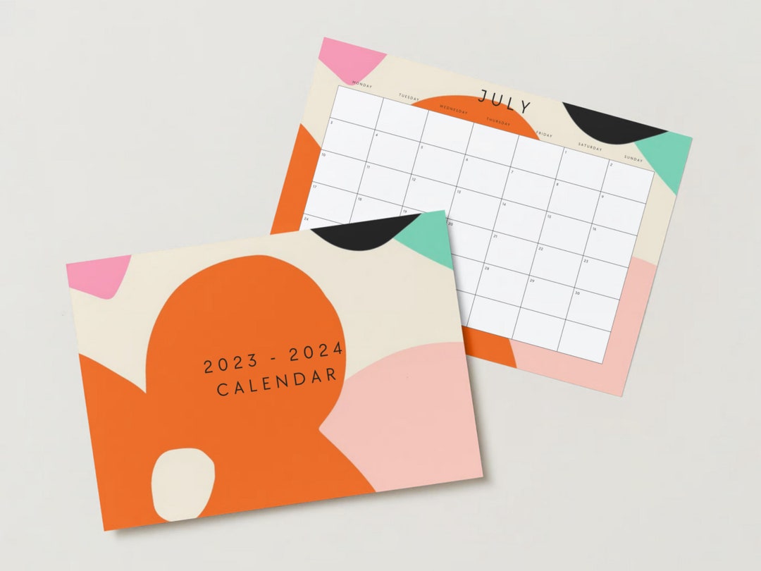 2023 2024 Mid Year Wall Calendar Digital Download Pdf - Etsy