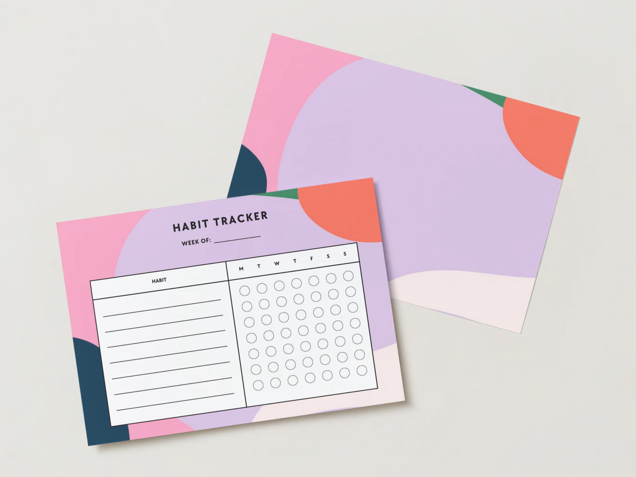 Habit Tracker Printable PDF Monday to Sunday Weekly - Etsy