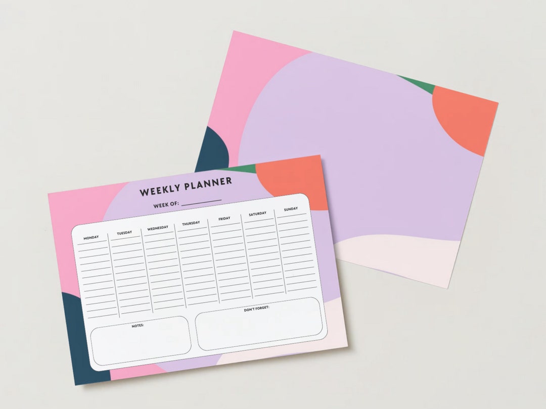 Printable Weekly Planner Abstract Art Work Design to Do List - Etsy
