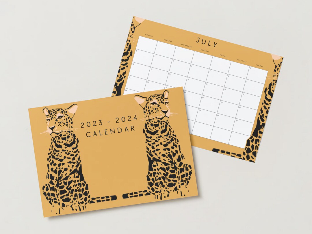 Mid-year 2023-2024 Printable Calendar Digital Download - Etsy Canada