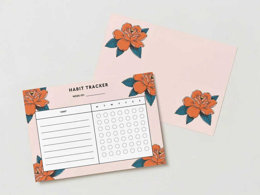 Printable Habit Tracker A4 PDF Digital Download Weekly - Etsy Australia
