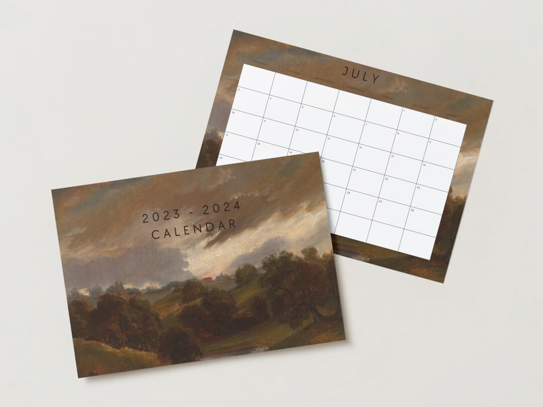 Mid-year 2023-2024 Printable Calendar Digital Download - Etsy Canada