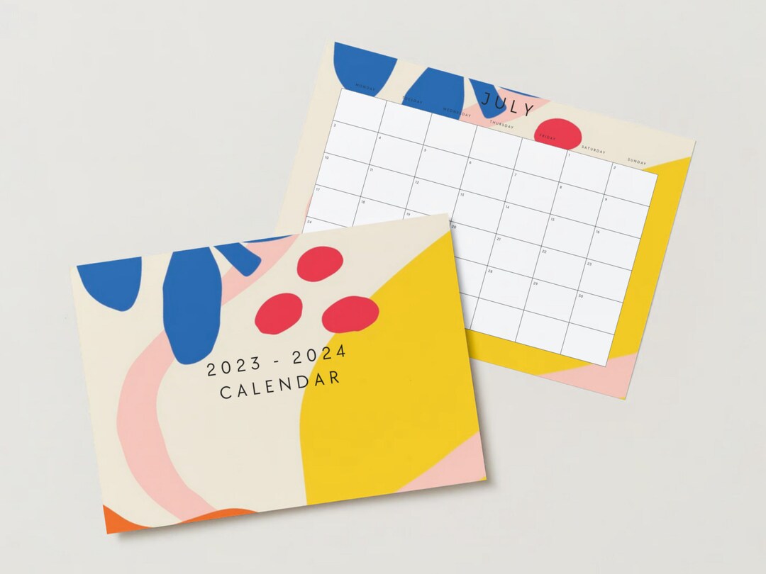 Mid-year 2023-2024 Printable Calendar Digital Download - Etsy Australia