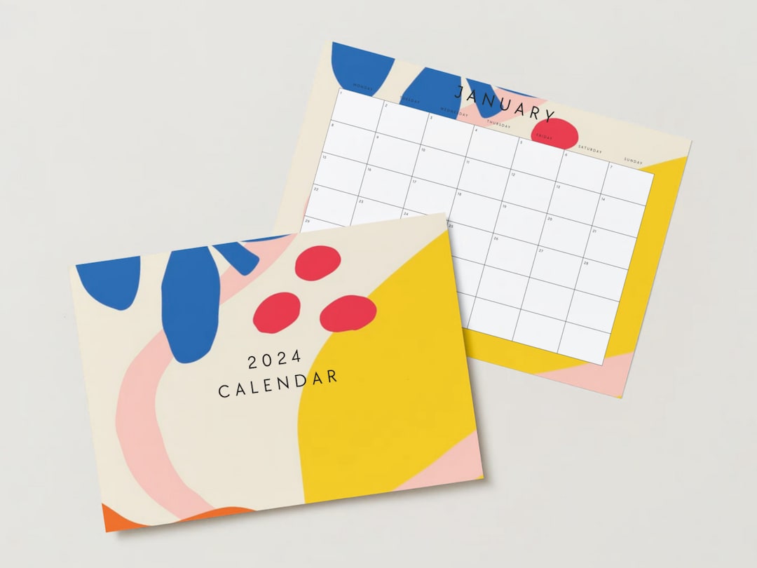 2024 Abstract Art Calendar PDF Printable Digital Download - Etsy