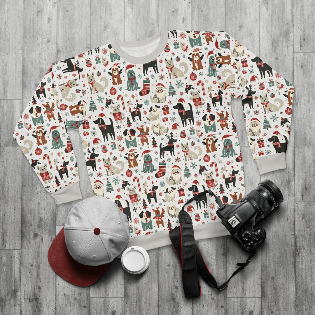 Pawfectpups Christmas Dog Pattern Sweatshirt - Etsy