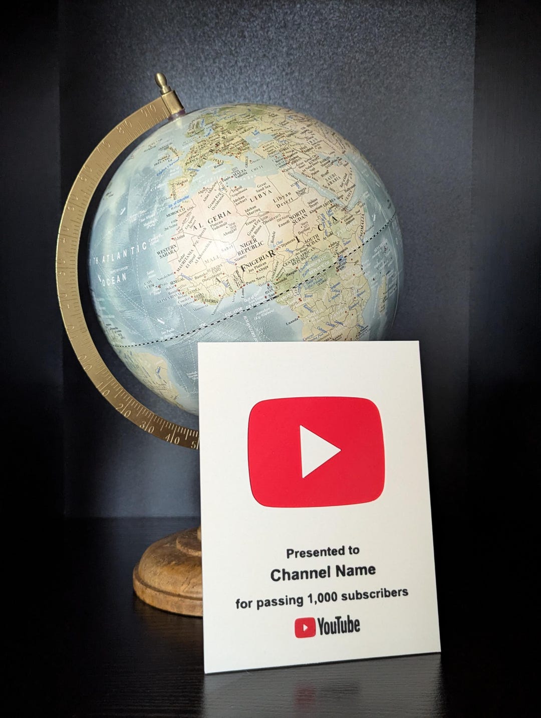 Personalized Youtube Award: Custom Creator Plaque | Play Button ...