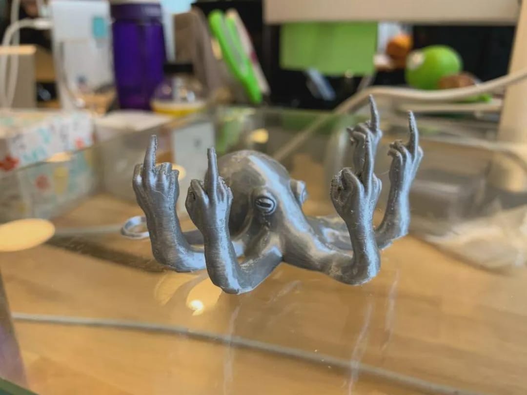 Fucktopus - Octopus Met Middelvinger | 3d-geprint Cadeau En Decoratie ...