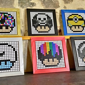 Pixel Art Smurf Painting Smurf Village Rare Smurf Retro - Etsy