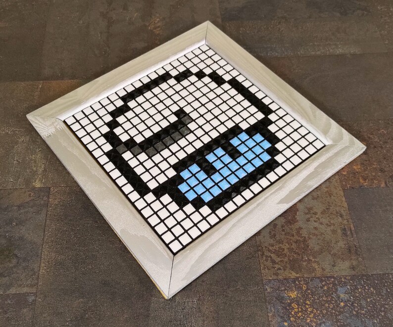 Pixel Art Smurf Painting Smurf Village Rare Smurf Retro - Etsy