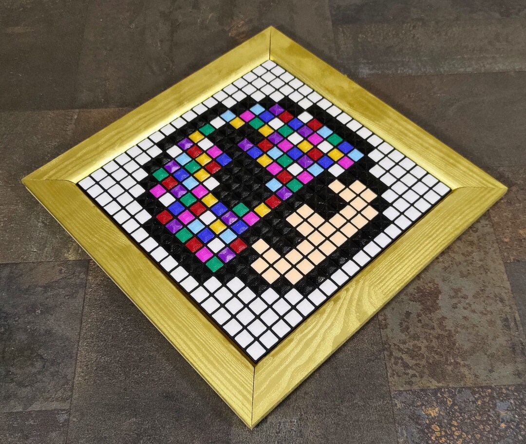 Pixel Art Tik Tok Mosaic Social Network Logo Retro Gaming - Etsy