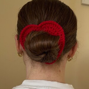 Crochet Heart Scrunchie - Etsy