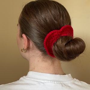 Crochet Heart Scrunchie - Etsy