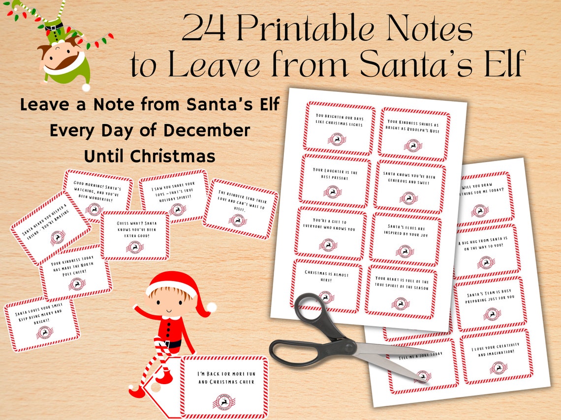 Letter From Santa Printable Notes From Elf Letter (Download Now) - Etsy