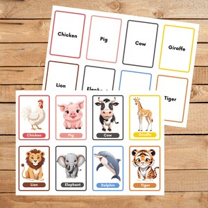 Animals Flashcards, Educational Flash Cards, Toddler Flash Cards ...