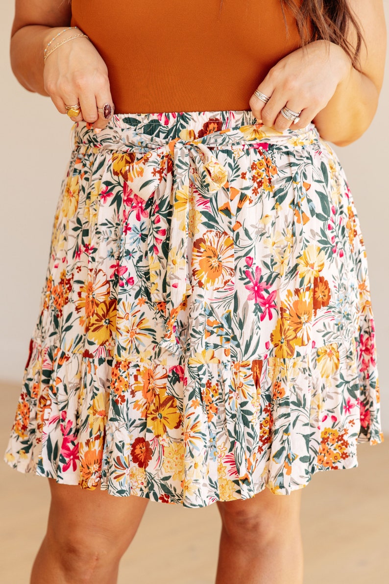 Spring Fields Floral Skirt - Etsy