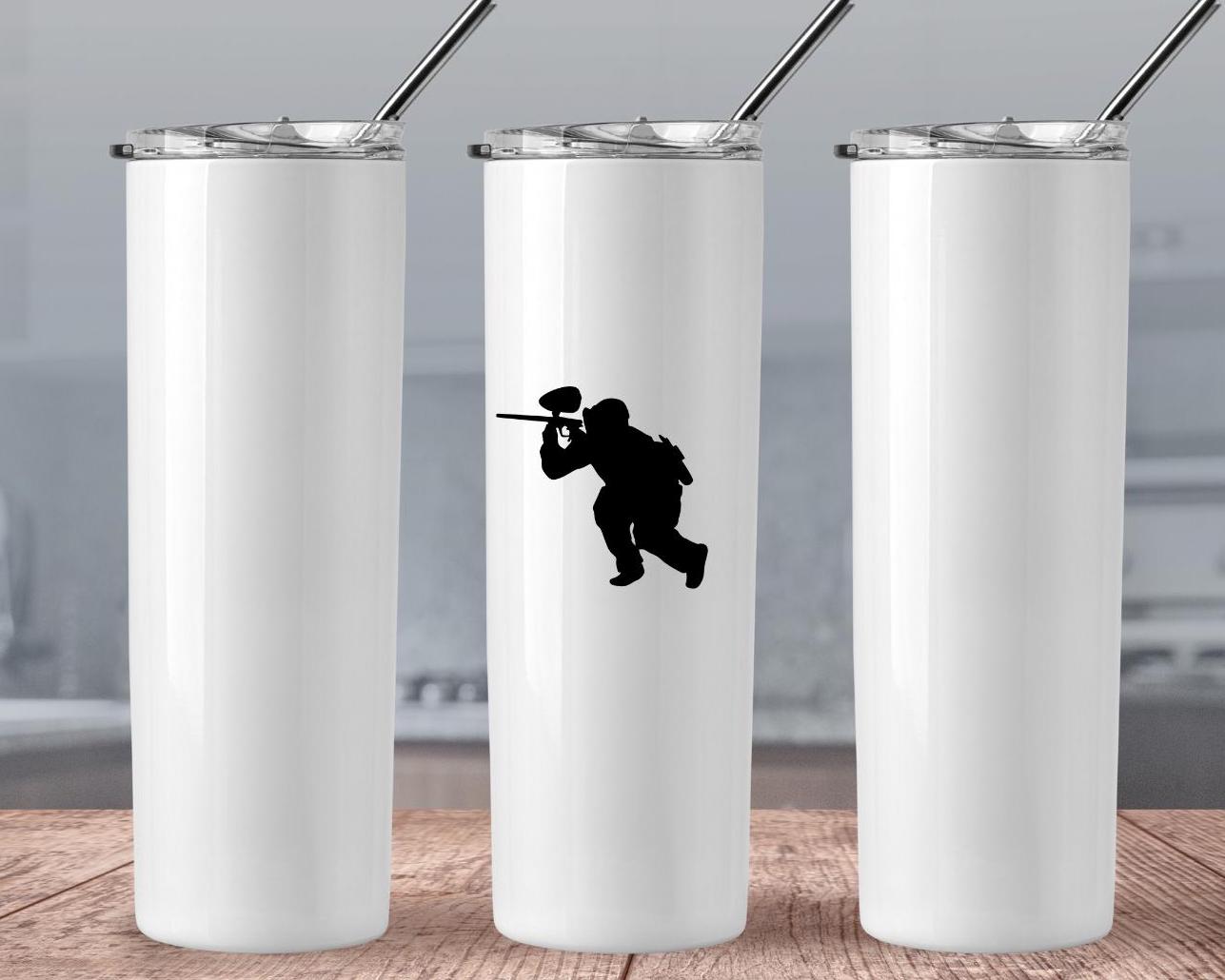Paintball Player Silhouette Outline Car Window Decal Sticker Stocking ...