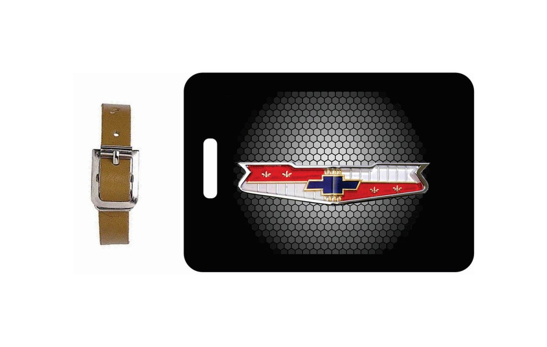 Chevrolet Emblem Art Motor Car Luggage Tag Personalized Metal Suit Case ...