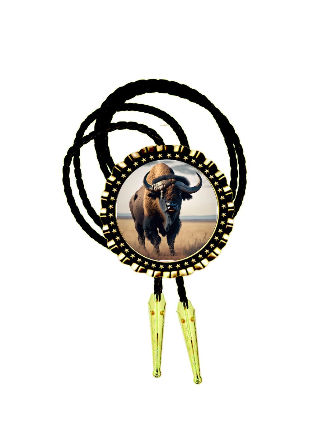 Buffalo Bison Painting Bolo Tie Birthday Gift, Photo Bolo Tie . All ...