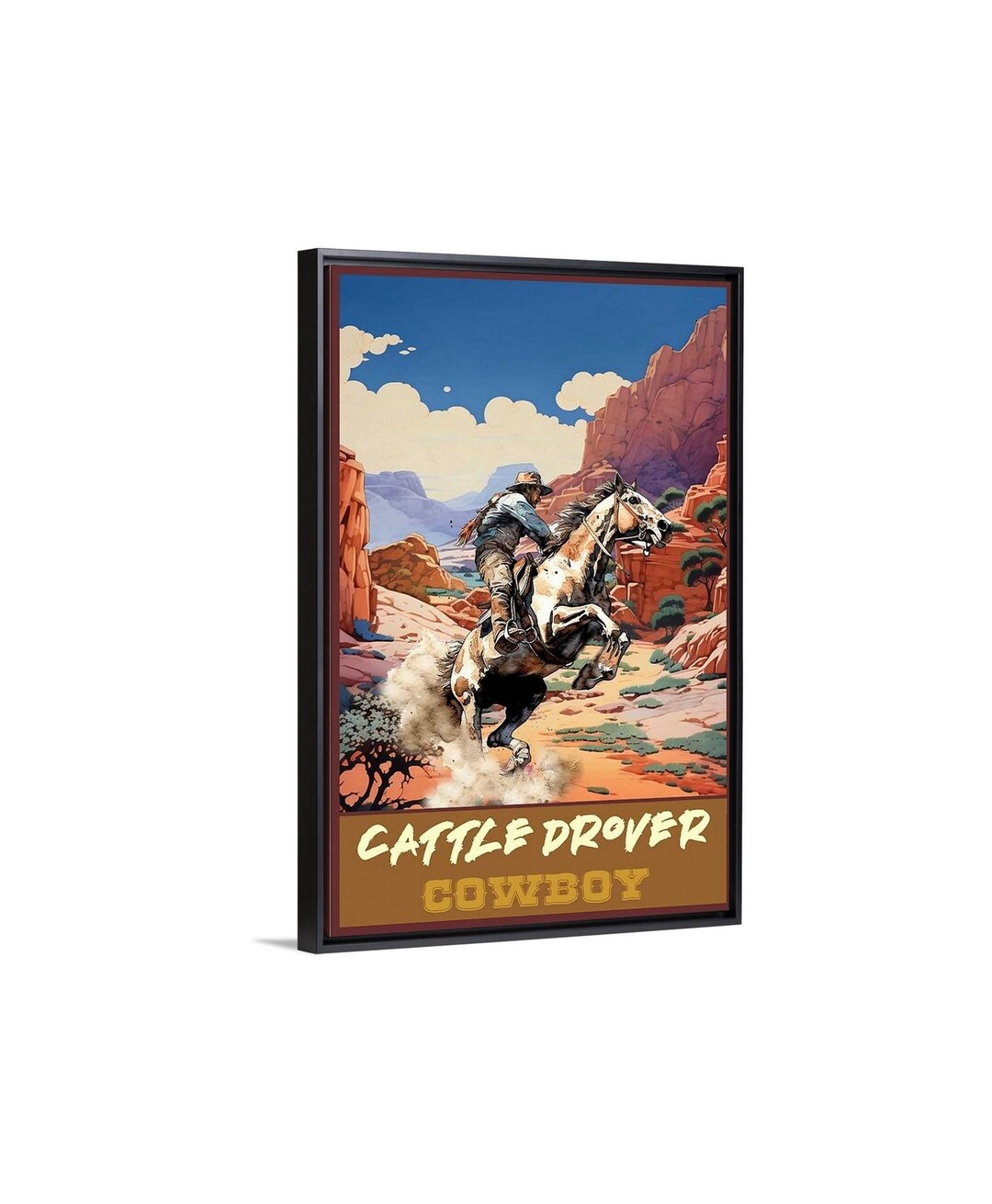 Cattle Drover Cowboy of the Old West Art Giclee Print Western Art ...