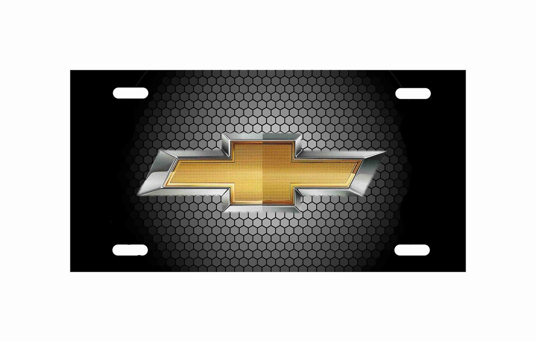 Gold Chevrolet License Plate Fits All Standard Cars and Truck Auto Tags ...