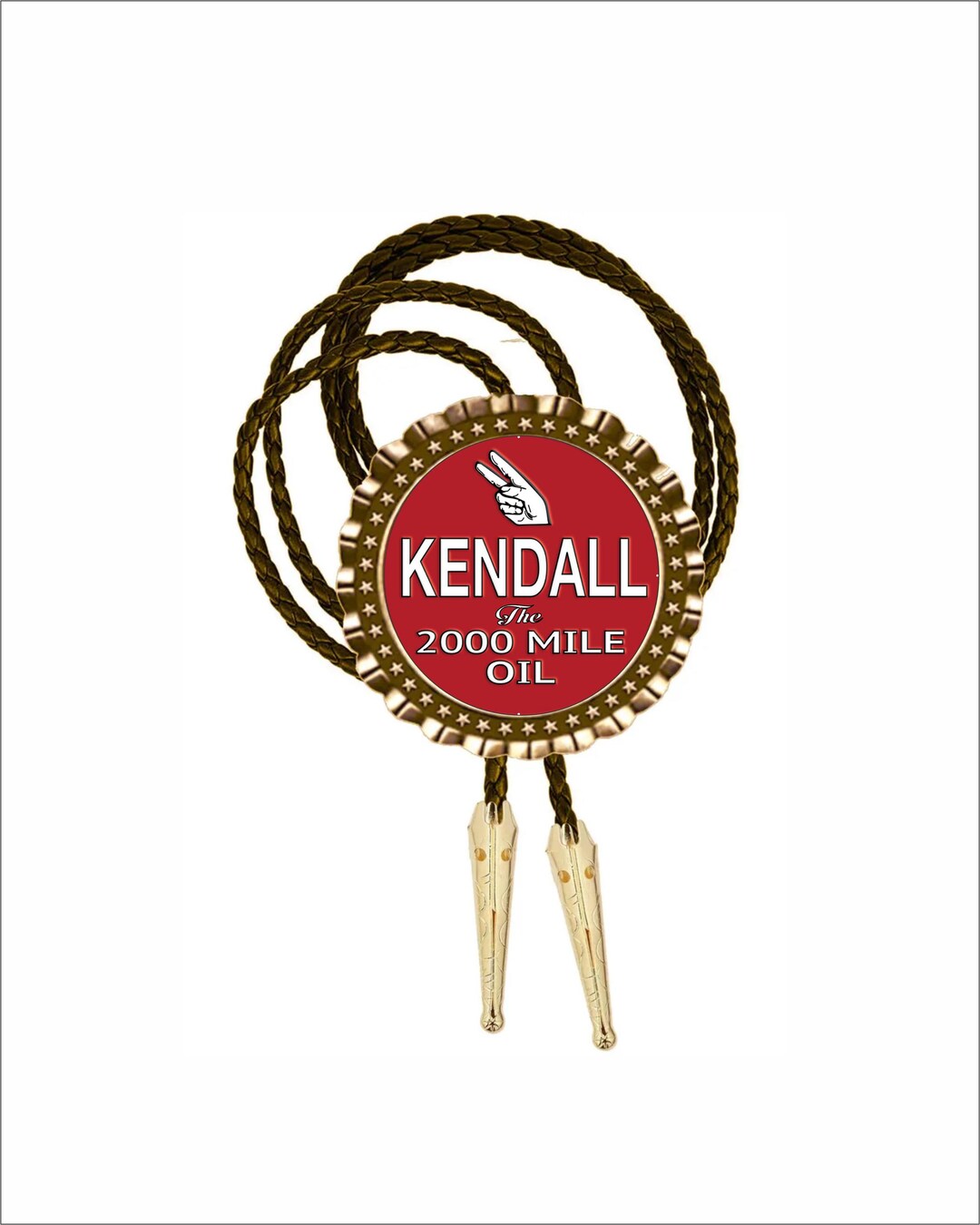 Kendall Motor Oil Bolo Tie Birthday Gift, Photo Bolo Tie . All Brass ...