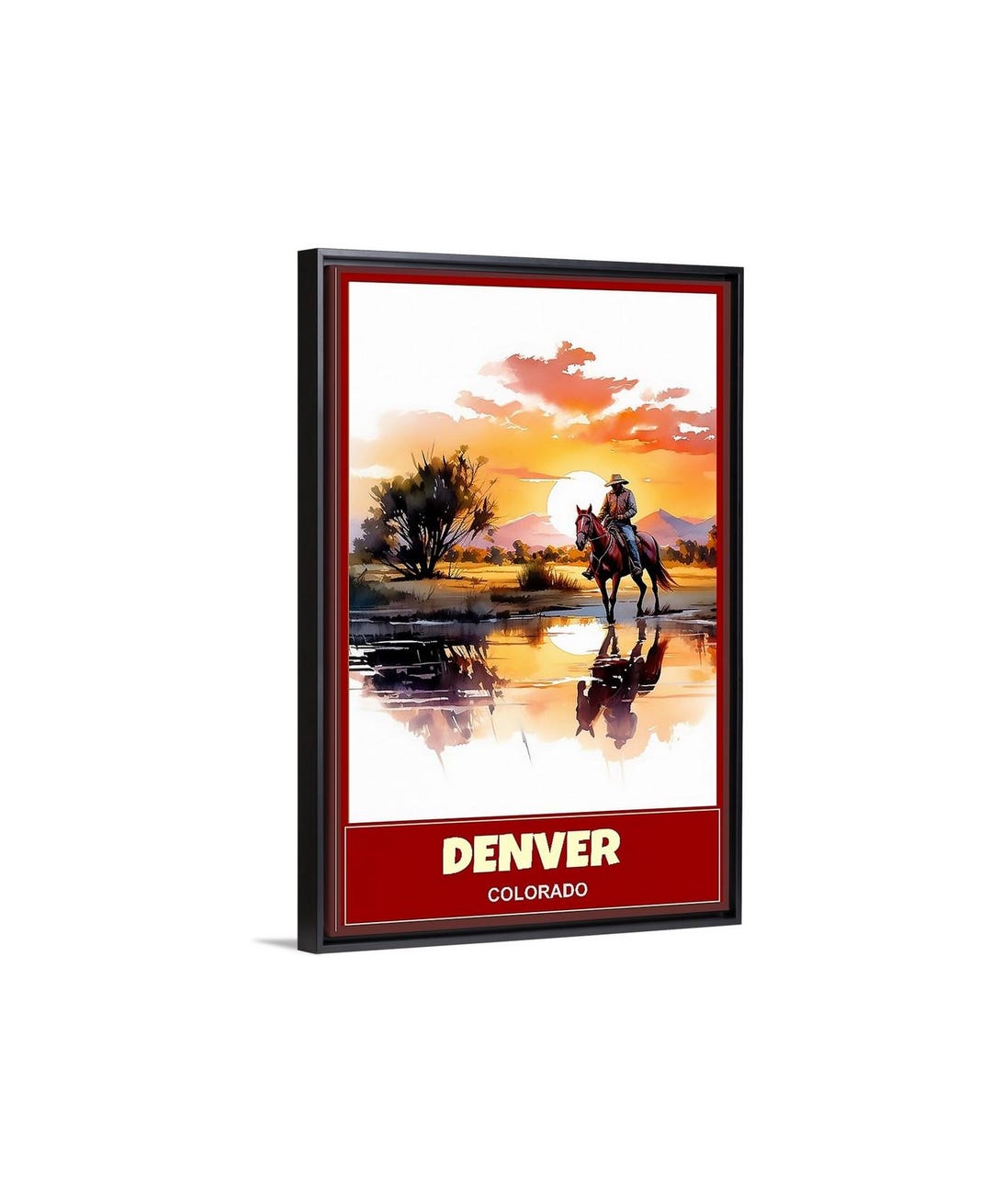 Denver Colorado Cowboy of the Old West Art Giclee Print Western Art ...